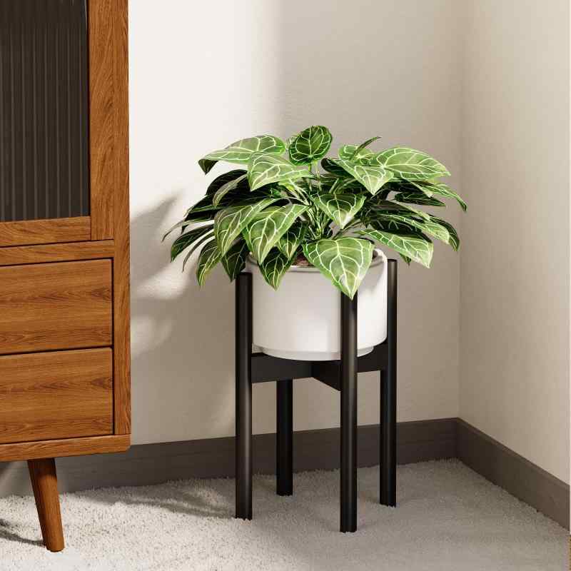 Bamworld プランタースタンド 調節可能フラワースタンド 室内 竹製 観葉植物 台 幅25cm-35cm 植木鉢台 鉢台 プランターラック 植木鉢 スタンド おしゃれ愛する植物をス暖かみのある装飾観葉植物 棚：リビング・バルコニー・寝...