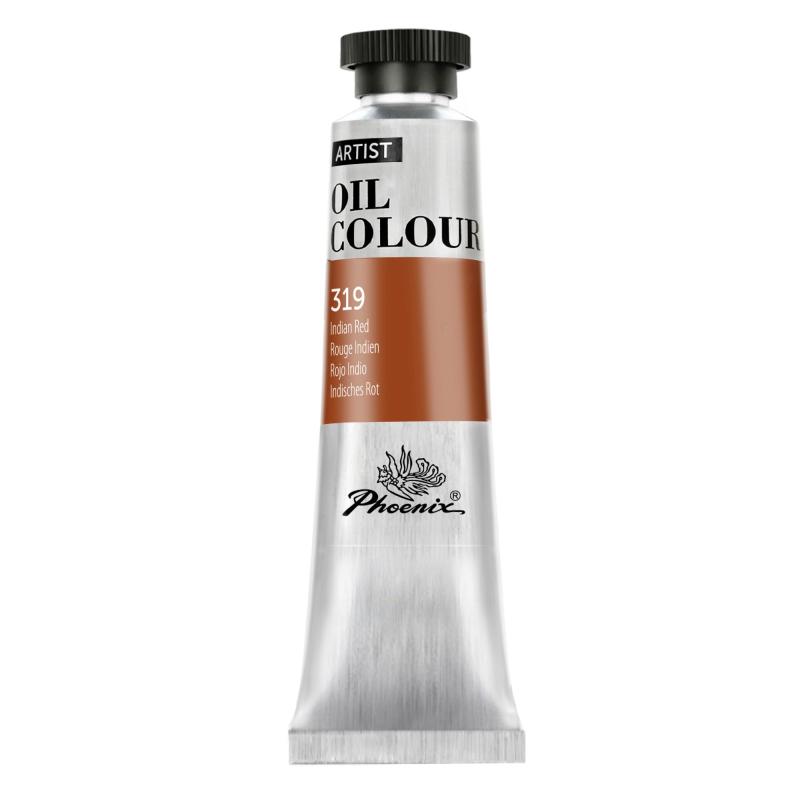 PHOENIX プロ 専門家用 油絵具 単色チューブ 40ml（1.35オンス） - インディアンレッドクラフト＆フォーミュラ - フェニックスのアーティスト油絵具は、厳選されたコールドプレス亜麻仁油と高品質の顔料を科学的に配合した、アーテ...