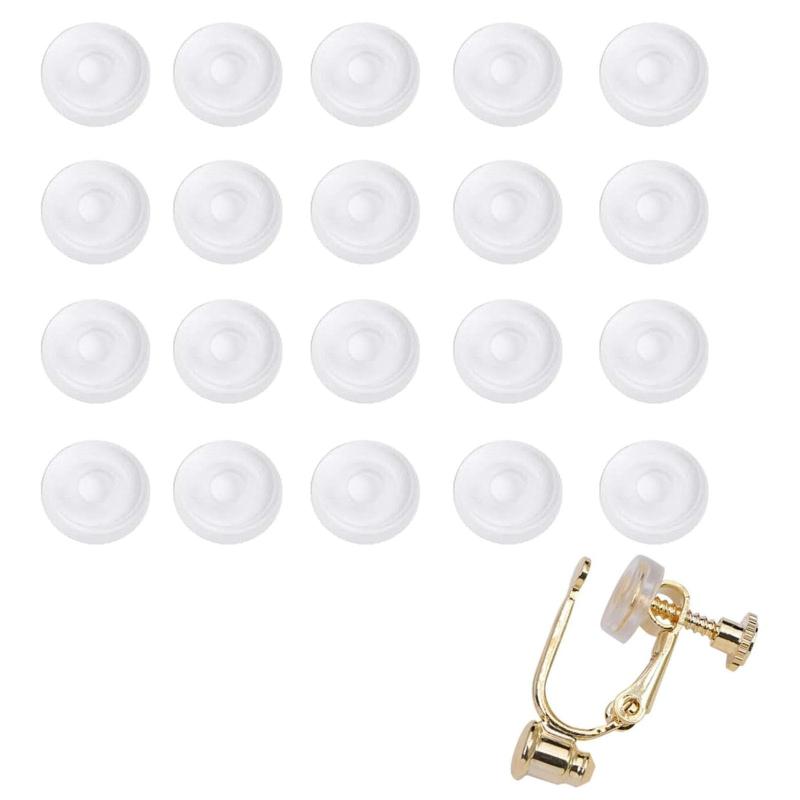 BRIIKPP イヤリングアクセサリー用ソフトシリコンカバー ネジ バネ式対応 (10ペアセット)1.快適耐久性：高品質環境保護シリカゲルで作られ、柔らかくて快適で、肌にフィットします。保色効果が高く、長時間使用すると変色や変形しにくく、長...