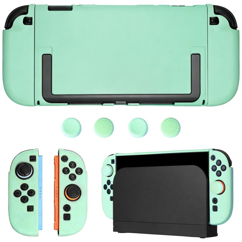 JYXETOV Switch 2 カバー 対応、分体式、ドック対応、ゲーム機のスタンドは展開できる【専用設計】プロの設計により、この分割保護カバーは充電用ベースと完全に互換性があり、グリップは通常どおり取り外すことができ、ゲームコンソール自...