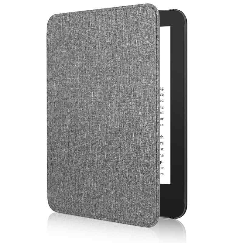 MoKo Kindle 第11世代 2024/2022 6インチ用 ケース Kindle 2024/2022 カバー キンドル第11世代 PC製 軽量 薄型手帳型 耐衝撃 シンプル 傷つき防止 取付簡単 Gray【機種の確認要注意】[Kin...