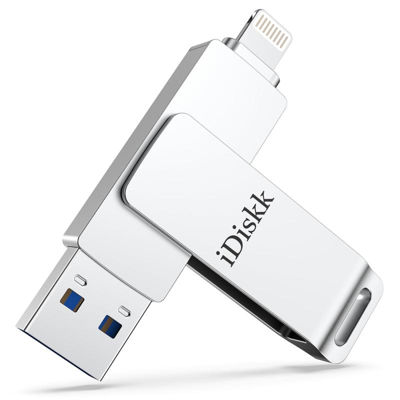 Apple mfi iDiskk 256GB iPhone USBメモリ 外付けフラッシュドライブ usbディスク アイフォン用ハードドライブ lightningコネクタ搭載 iOS外部ストレージ メモリー拡張 容量不足解消 プラグ&amp...