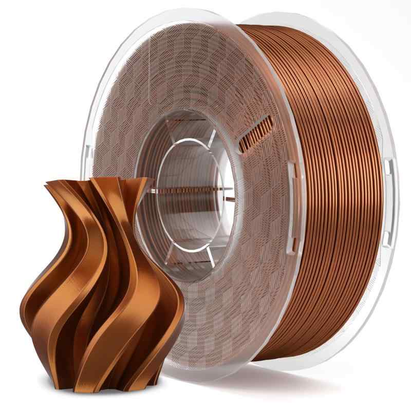 ELEGOO シルク PLAフィラメント 1.75mm 3Dプリンター用フィラメント 寸法精度±0.02mm ほとんどのFDMプリンターに対応 (1KG/スプール 2.2 lbs) シルクコッパー【見事なシルクカラー】ELEGOOシルクPL...