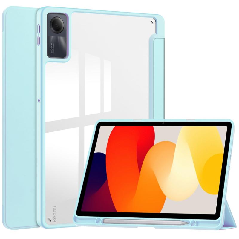 Redmi pad SE ケース シャオミRedmi Pad SE カバー タブレット 11インチ【CNEVISON】Xiaomi Redmi Pad SE ケース スタンド機能付き 手帳型 半透明な背面シェル 高級PUレザー 耐衝撃 全面...