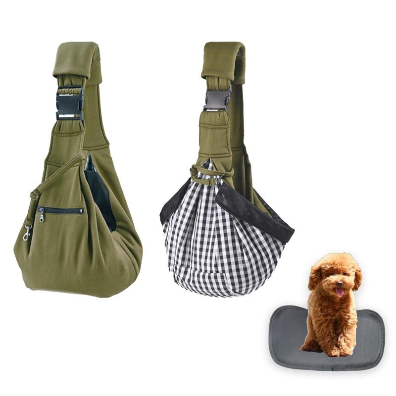 Temiry 犬猫 抱っこ紐 小型犬 犬用キャリーバック 使いやすく ショルダーバッグ 丈夫 猫 ペット散歩 快適な生地 スリングバッグ 通気性 ドッグスリング 調節可能なショルダーストラップ 宠物