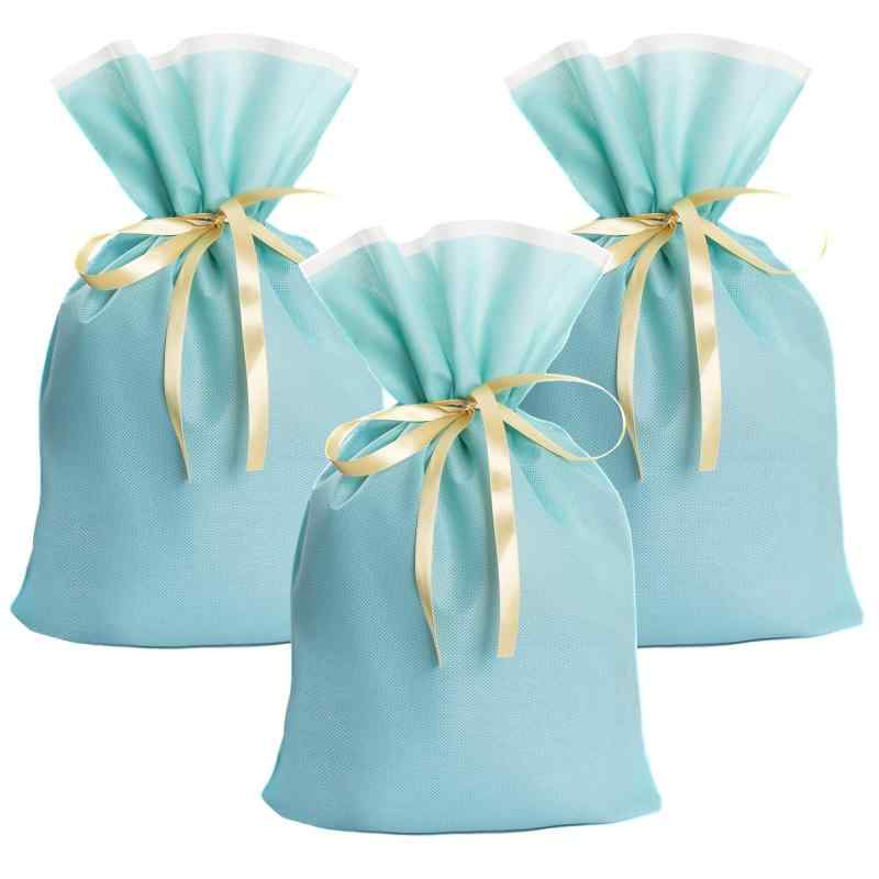 ラッピング プレゼント 袋 ギフトバッグ 【Poco'ce掲載・ふんわり不織布·リボン付き·3サイズ×5色展開】 ラッピング 袋 小 大 特大 ギフト袋 贈り物 人気 おしゃれ 収納 お祝い 記念日 結婚式 【高級感あふれる素材・優れた耐久...