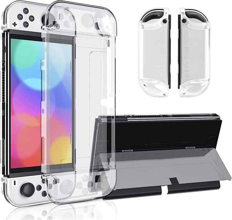 Elnicec switch 有機el カバー【2026最新型改良】 switch oled カバー クリア TPU Joy-Con(L)/(R) 分体式設計 着脱簡単 黄ばみなし 超薄 軽量 超耐衝撃 指紋防止 傷防止 全面保護 ニンテン...