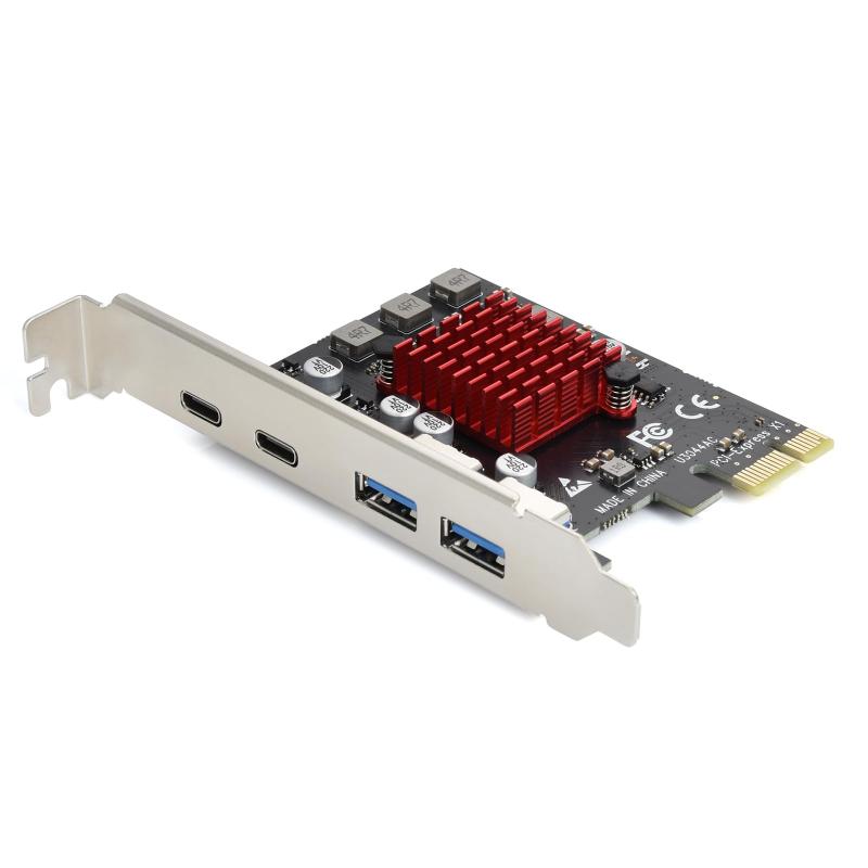 ELUTENG USB3.1増設ボード 4ボード 【2 USB-A &amp; 2 USB-C】 5Gbps PCIEインターフェースカード USB3.0拡張カード PCI-Express3.0接続 PCI-E X1/X4/X8/X16 W...