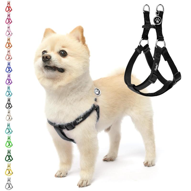 PUPTECK 犬 ハーネス 迷子札 犬 胴輪 犬用ハーネス 喉に優しいハーネス ペット用品 ドッグ はーねす 調節可能 着脱簡単 軽量 通気性 快適 負担が少ない 耐久性 引っ張り防止 安全 夜間反射 IDタ【サイズ】：愛犬の体型に合わせ...
