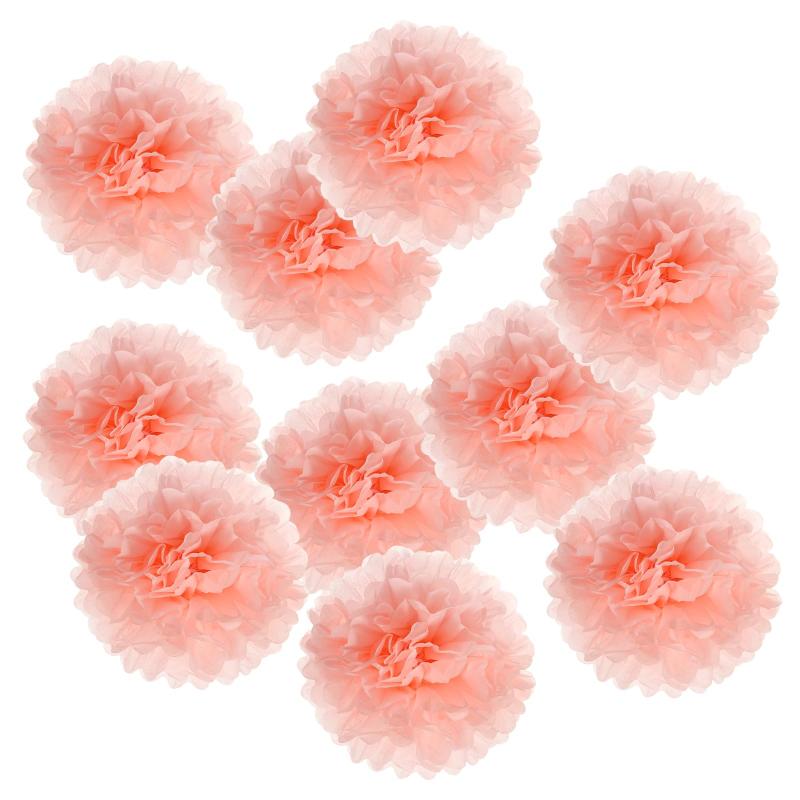 PATIKIL 6インチ ポンポンフラワー 10個セット 紙製フラワーボール ウェディング・花嫁シャワー・誕生日・バチェロレットパーティー用背景装飾 ライト オレンジカラー：ライト オレンジ; 直径：15cm / 6インチ; 内容量：10個...