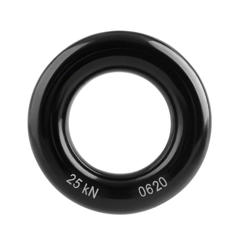 TRIWONDER ラッペルリング 25kN ロック クライミング Oリング ヒッチリング ハンモック吊り 懸垂下降 登山 救助 Rappel Ring (ブラック)✅【強度性能】25kNの破断強度を持つラッペルリングで、クライミングや救助...