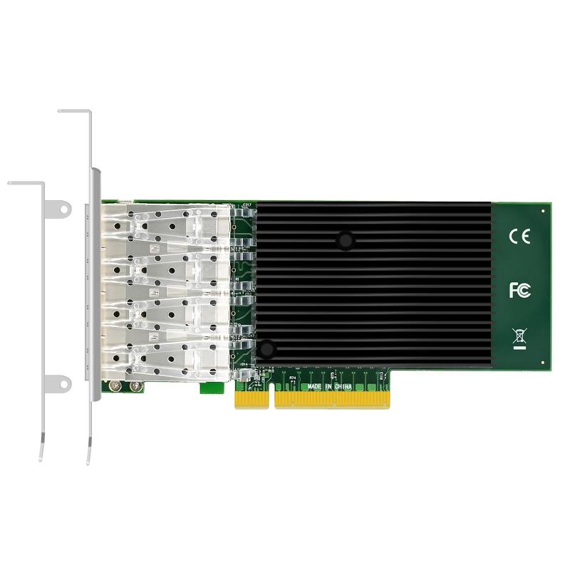 GLOTRENDS ST7219 4ポートSFP+ 10Gb LANカード（Intel XL710-BM1コントローラー搭載）、企業データセンター向けの仮想化およびストレージ最適化エンタープライズ向けメインチップ：データセンター向けの主流エ...