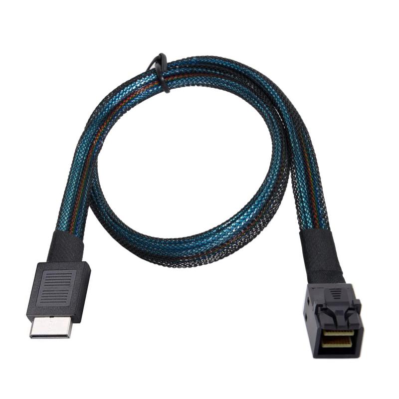 chenyang OCuLink PCIe PCI-Express SFF-8611 4i to Slimline SFF-8643 SSD データアクティブケーブル 50cm SSD eGPUカード用内部デバイスに接続できます。SFF-8...