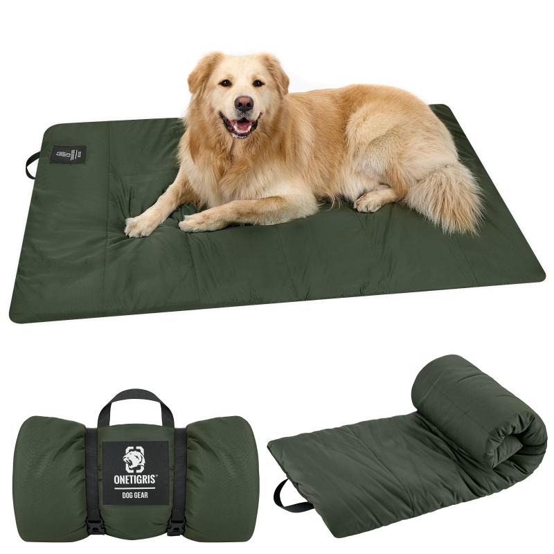 OneTigris 犬 ペットベッド 屋内外使える ドッグコット アウトドア 折りたたみ 通年 洗える 冬夏用 ペットクッション 防水 抗菌防臭 地面から離れ キャンプ 小型犬用（130x85cm） 犬用/猫用ベッ【超軽量設計】この犬ベッド...