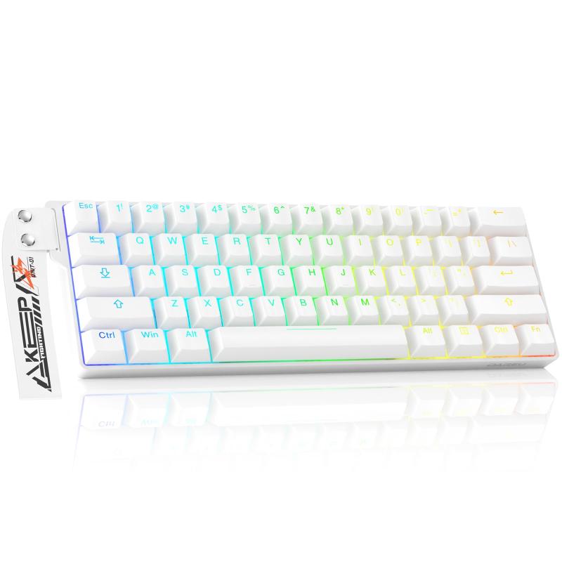 DAREU EK60HE 0.01mm ラピッドトリガー対応 ゲーミングキーボード 有線8000hzポーリングレート ホットスワップ 磁気スイッチ SOCD対応 テンキーレス 60%英語配列 白/ホワイト【1年間メーカー】【8000Hzポー...