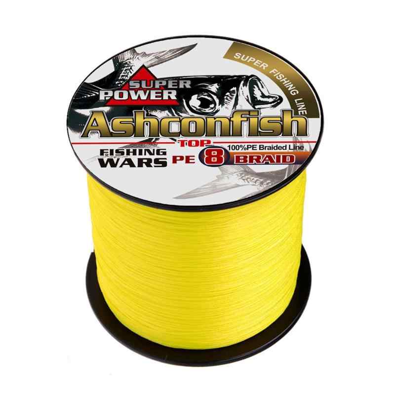 Ashconfish PEライン 8編 釣り糸 500m (0.4号 0.6号 0.8号 1号 1.2号 1.5号 2号 3号 3.5号 4号 4.5号 5号 6号 7号 8号 9号 10号) 高強度 高感度 低伸度 イエロー【商品仕様】素...