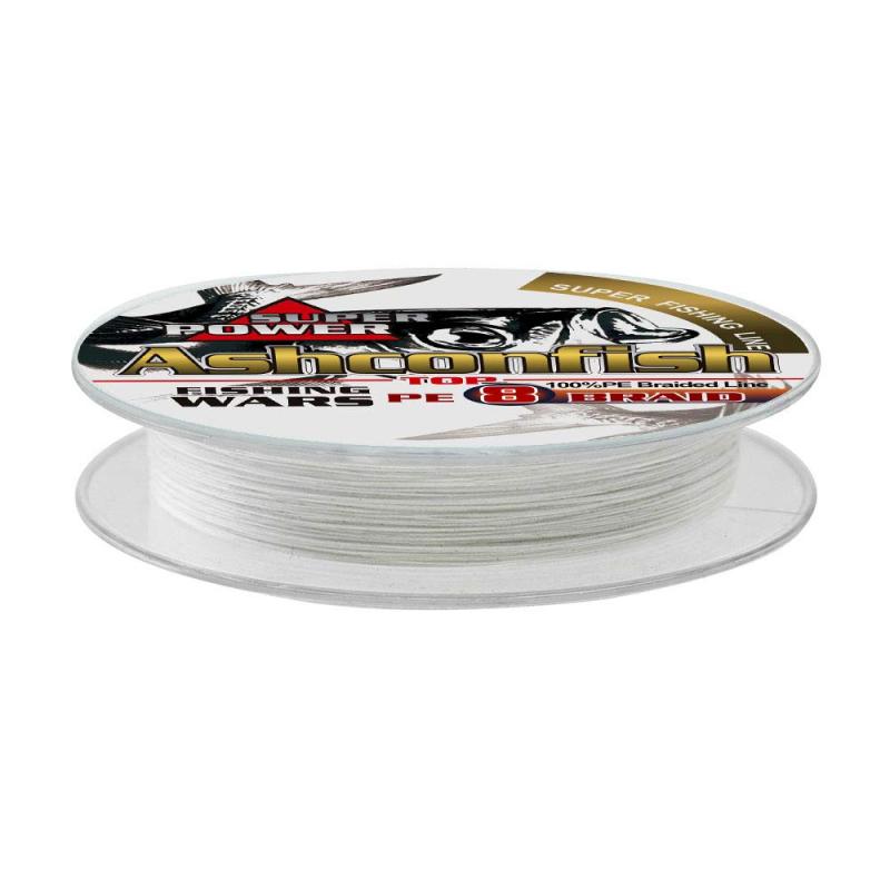 Ashconfish PEライン 8編 釣り糸 200m(1号 1.2号 1.5号 2号 2.5号 3号 3.5号 4号 5号 6号 7号 8号 9号 10号) ホワイト【HHMWPEの優れた耐久性】PEラインは原料に日本製高強度ポリエチレ...