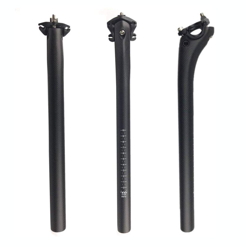 PLATT カーボンシートポスト 自転車 超軽量 3K つや消し mtb マウンテン/ロードバイクシートピラー 振動吸収性 25.4/27.2/30.8/31.6 * 350/400 mm高品質の炭素繊維製で。超軽量、高強度、非変形、耐腐食...