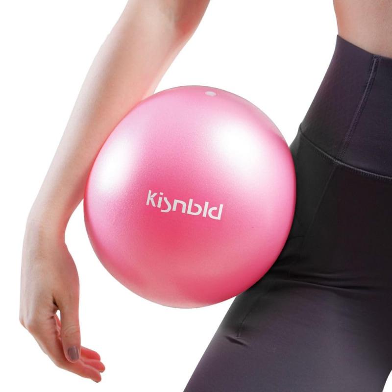 kisnbldピラティスボール23cm バランスボール アンチバースト &amp; スリップ耐性トレーニングボールール 安定性 フィットネス 理学療法 ストレッチ 体幹筋力トレーニング 自宅ジムやオフィス【安全頑丈 滑り止め加工】小さなピラ...