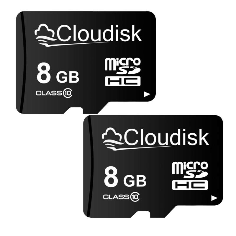 Cloudisk Micro SDカード8 GB(2個セット) フラッシュカードmicro SDHCカード、SDアダプタ付き、クラス10、A 1、U 1（8 GB）スマートフォン、タブレット、カメラ、GoPro/アクションカメラ、ノートパソ...