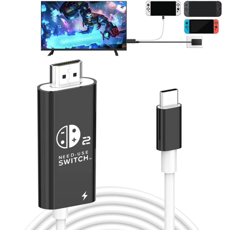 【新登場】Switch 2 ドック テレビ接続出力 対応【4K@60HZ解像度 HDMI変換 PD充電機能 直接にTV出力】スイッチ2 ドック取替 スイッチ2 アダプター小型 長さ2ⅿ/旅行/出張/持ち運び便利 Swith/Switch2/...