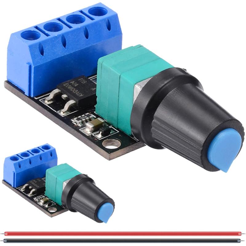 DAOKAI 2PCS MIni の速度のコントローラー モジュール PWM DC モーター知事 5V-16V 12V の速度制御スイッチ 10A スイッチ機能 24AWG ケーブルと薄暗くなる LEDモジュール: このモジュールは、スイッ...