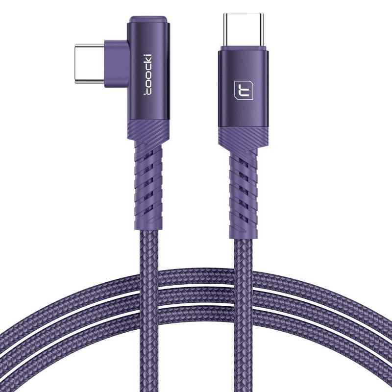 toocki usb c ケーブル 1M L字 タイプc L型 typec cable 60W PD対応 3A急速充電cable ナイロン編み Quick Charge3.0/2.0 iPhone 17/iPhone 16/iPhone 1...