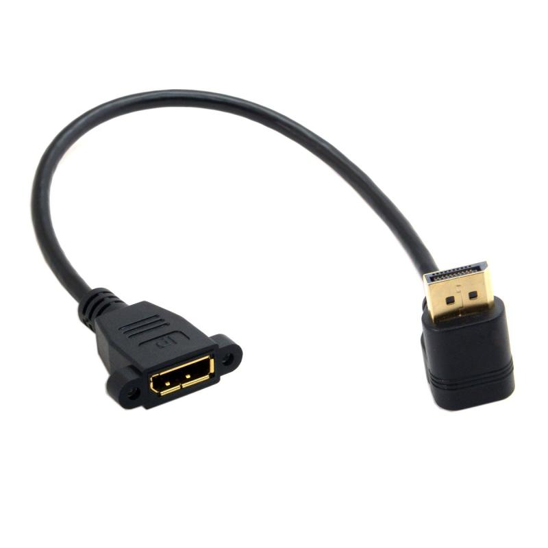 Chenyang DisplayPortディスプレイポートオスtoメス90度UpダウンAngled拡張子ケーブル Up Angled 4K 60hzDisplayPortディスプレイポートオス→メス90度上下角度付き延長ケーブルこれはDis...