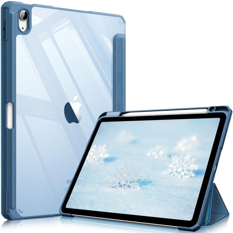 Fintie iPad Air 11インチ ケース M4 (2026) / M3 (2025 第7世代) / M2 (2024 第6世代) / Air 5/4 ケース 2022/2020 10.9 インチ 透明バックカバー Apple Pe...