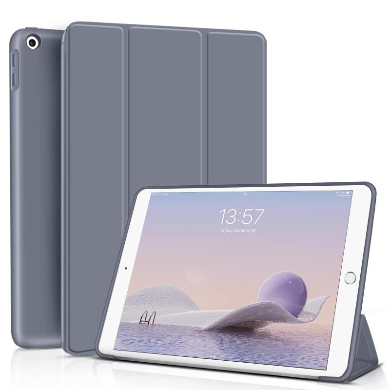 KenKe iPad 10.2インチ 2021/2020/2019 ケース 超軽量 薄型 柔らかいシリコン TPU材質 iPad 9 カバー 傷つけ防止 耐衝撃 3段階折り畳み可 スタンド マグネット付き 自動スリープ機能 iPad 第9世...