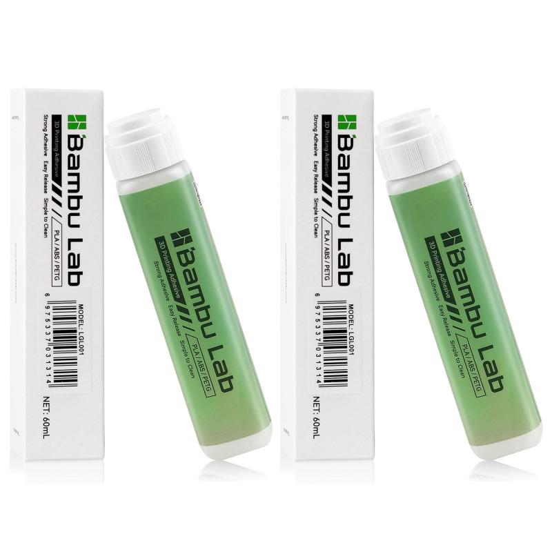 3Dプリンター用接着剤 60ml 2枚入 強力接着で反り防止 ビルドプレート 専用 のり PLA/ABS/PETG/PC/PA/TPUフィラメント用 Bambu Lab 全機種対応 A1/A1 mini/P2S/A2L/H2D/P1S/P1...