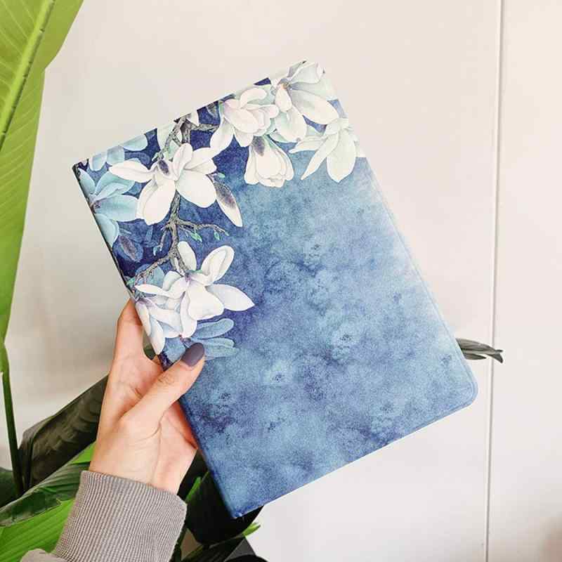 YEEHi 花柄 対応 iPad 第6世代 第5世代 iPad Air Air2 用 ケース フラワー 可愛い レディース アイパッド 9.7インチ用 カバー 大人 お洒落 ブック式 PU レザーケース オートスリープ機能 TPU ソフト ...