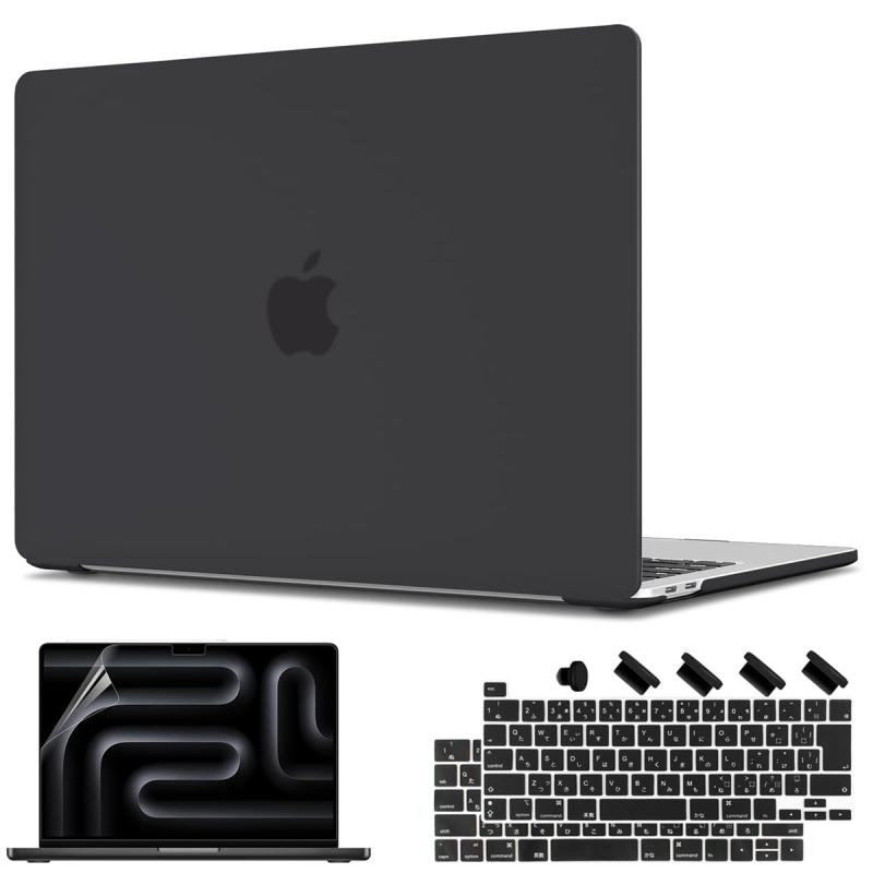 Teryeefi MacBook Pro 13インチ ケース 2022 2021 2020-2016 対応(モデル：A2338 M1 M2/A2251/A2289), 軽量 排気口 マット 保護カバー＆JIS日本語キーボードカバー＆液晶保護...