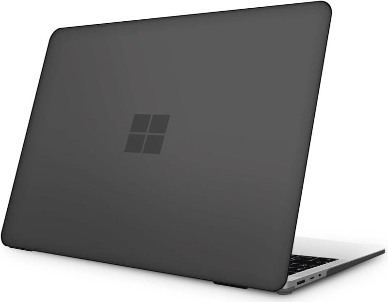 【マット加工・ブラック 特別版】NPUOLS Surface Laptop Go 3 / 2 / 1（2023 2022 2020年発売) 12.4 インチ ケース カバー 薄型 耐衝擊 男子 サーフェス ラップトップ Go3 Go2 Go...