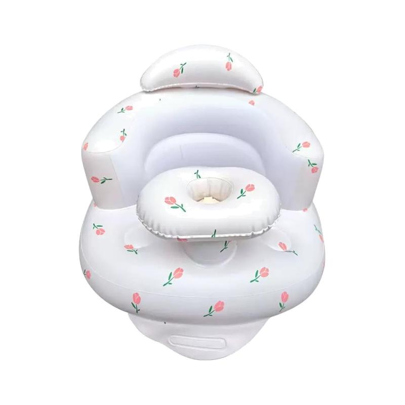Bebiborn ベビーチェア 4IN1 おすわり練習 お風呂チェア 赤ちゃん 空気入れ式 バスチェアとしても 折りたたみ コンパクト 軽量 ベビーソファ 360°サポート エアチェア ローチェア お持ち運び 6-3【1台4役のマルチチェア...