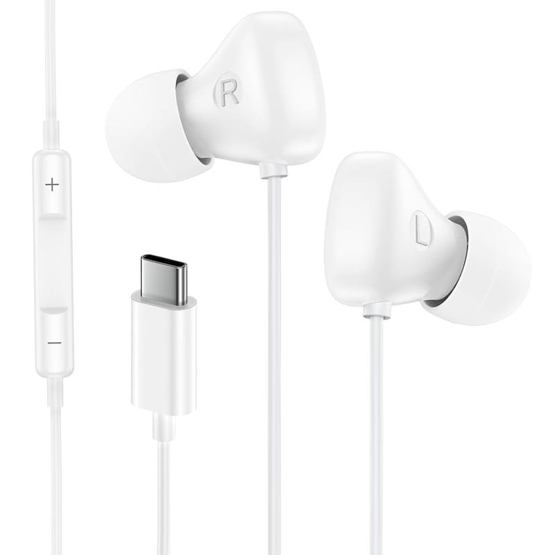 Yangoo USB Type C イヤホン 有線 マイク付き HiFi タイプC イヤフォン カナル型 通話可能 音量調節 iPhone 16／Xperia／Galaxy／PixelなどType Cポート搭載デバイス対応 収納袋付き【タイ...