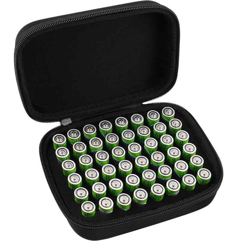 COMECASE ハードバッテリーオーガナイザー 収納ボックス キャリーケースバッグ 2 Amp BATTERY001COMECASEハードバッテリーオーガナイザー収納ボックスキャリングケース-48個のバッテリーAAを収納材質と寸法-HQE...