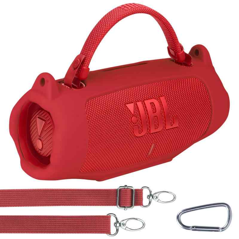 Lebakortシリコンケースに適合するJBL CHARGE 6 防水Bluetooth対応 ポータブルスピーカー (レッド ケース)Lebakort ストレージボックスは適合するJBL Charge 6 スピーカーに専用の保護用ゴム製ケー...