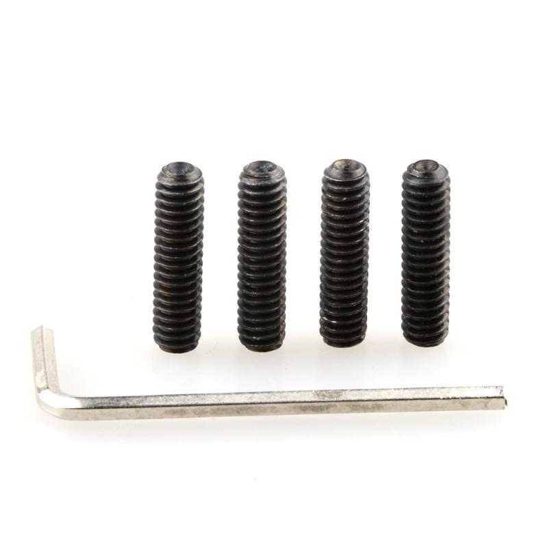 CAMVATE インサート ナット 1/4オス ボルト 4本 六角スパナ付き1/4"-20おねじ 長さ：25.4mm(1インチ)カラー：黒材質：金属正味：1g六角スパナ付き