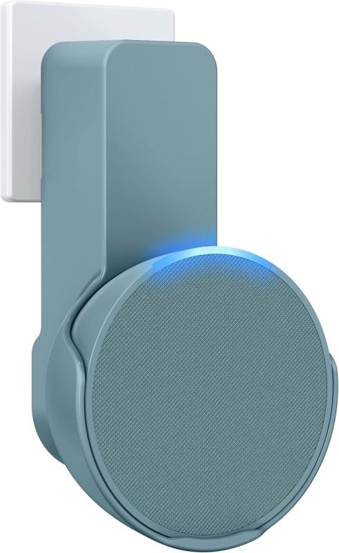 Maxonar Echo Pop 壁掛けホルダー【穴あけ不要・ケーブル収納・落下防止】スマートスピーカー対応 壁面設置スタンド 保護カバー付き ミッドナイトティール【Echo Pop専用設計｜ぴったりフィット】Echo Popにぴったり対応...
