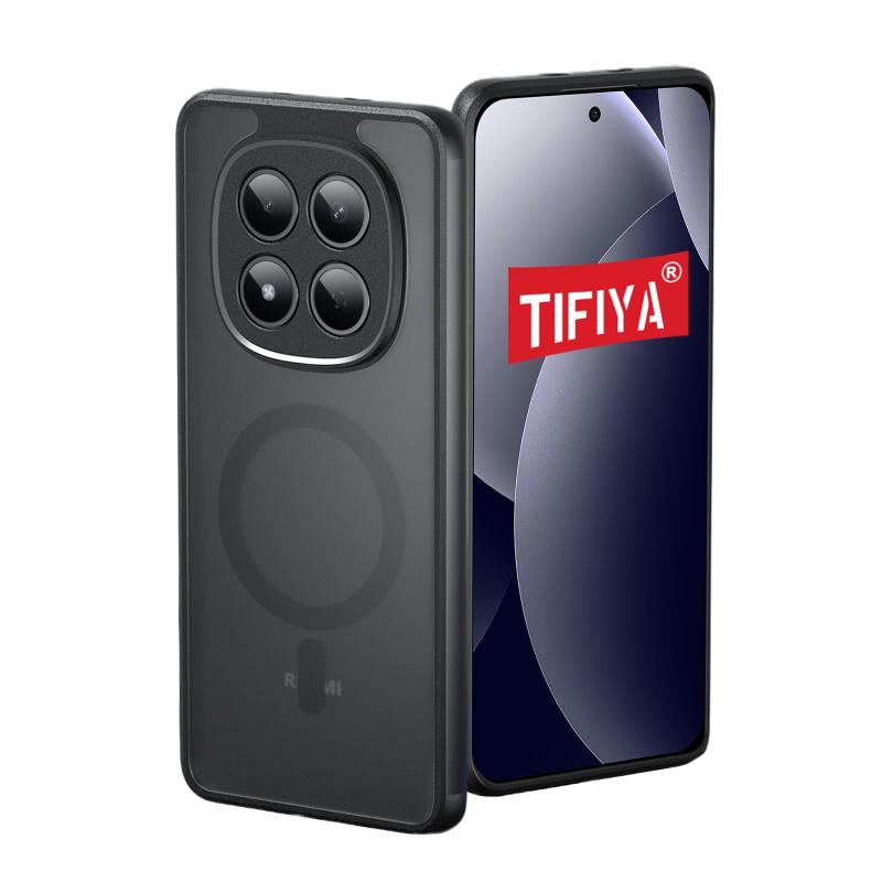【TIFIYA】For REDMI Note Pro 15 5G 用 ケース マグネット搭載 TPU+PC 米軍MIL規格 指紋防止 衝撃吸収 ビジネス/通勤/シンプル redmi note 15 pro 5g 対応 ケース ワイヤレス充電...