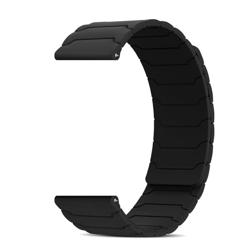 [CiimWaa] 22mm 対応 時計バンド 18 mm/20 mm/22 mm シリコン バンド 強力な磁気 スマートウォッチ交換 マグネット 18ミリ 20ミリ 22ミリ ストラップ 時計ベルト 超薄型 工具が要らなく 無段階調整 ク...