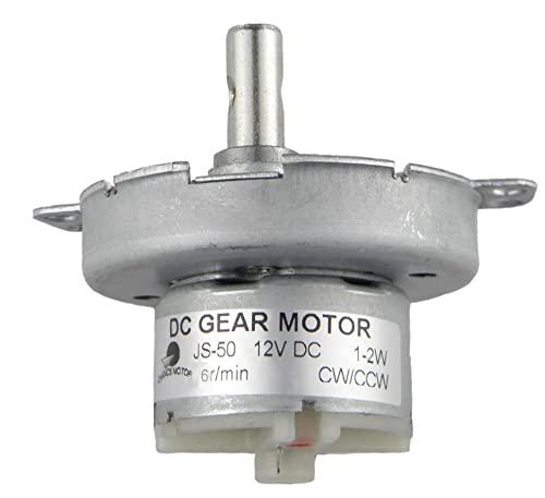 CHANCSファンモーターのためのDCのギヤモーターの電動機JS-50 12V DC 6RPM CW/CCW横の穴シャフト説明 ：JS-50 DCギヤードモータは、外側に鉄シェル、内側にプラスチックギヤを備えています。プラスチックギヤは高品...