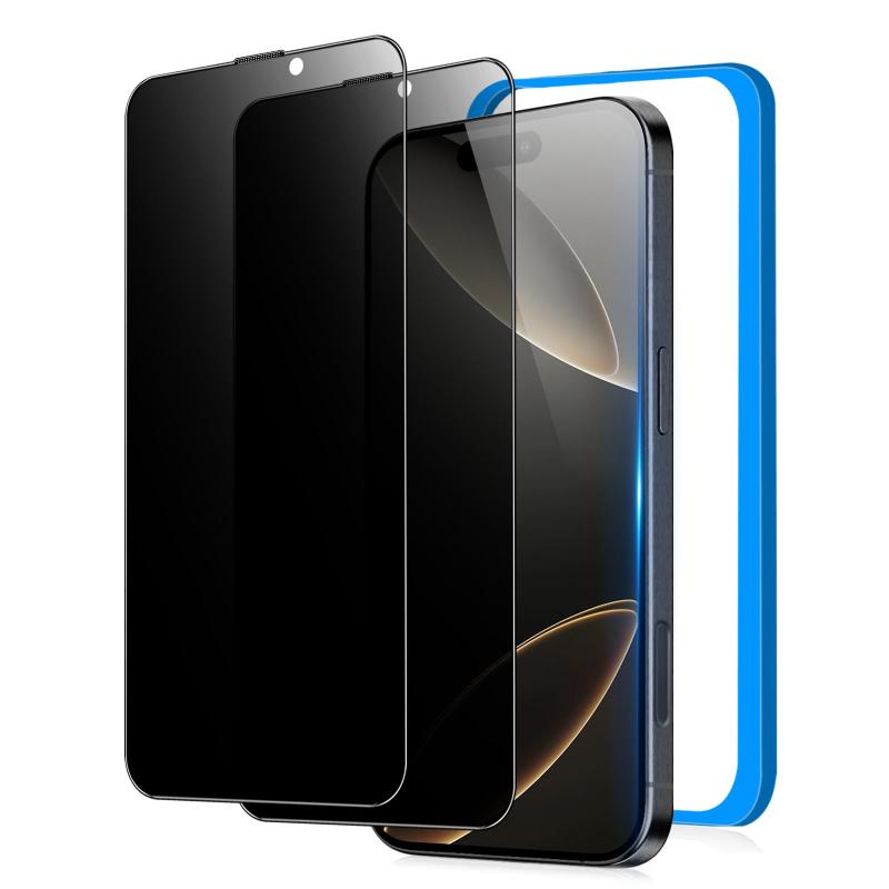 IMAFU 覗き見防止 iPhone16 Pro Max 用 ガラスフィルム のぞき見 防止 アイフォン16プロマックス 用 フィルム 覗き見防止 保護 強化ガラス （6.9インチ）【左右見えない/耐衝撃/気泡ゼロ/貼り付け簡【対応機種】i...