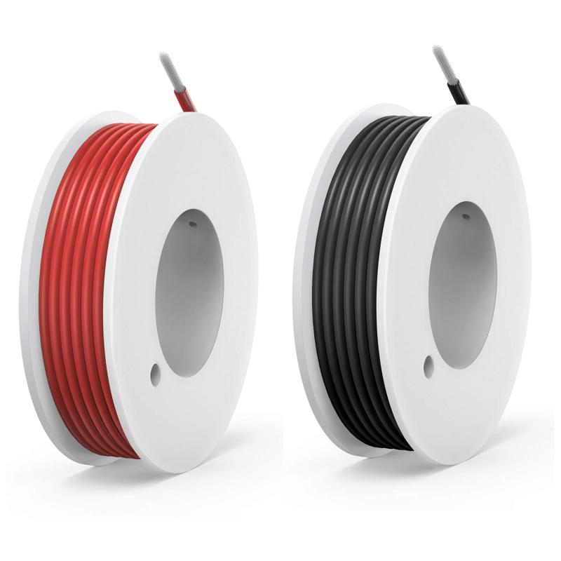 HaerknCbl 18AWG 0.75SQ シリコンワイヤー フックアップワイヤーキット 2色(赤＋黒) 4M/1色高品質材料：シリコン絶縁体と断面積0.8mm²高純度無酸素錫メッキ銅導体を使用しています2色セット構成：ブラックとレッドの...