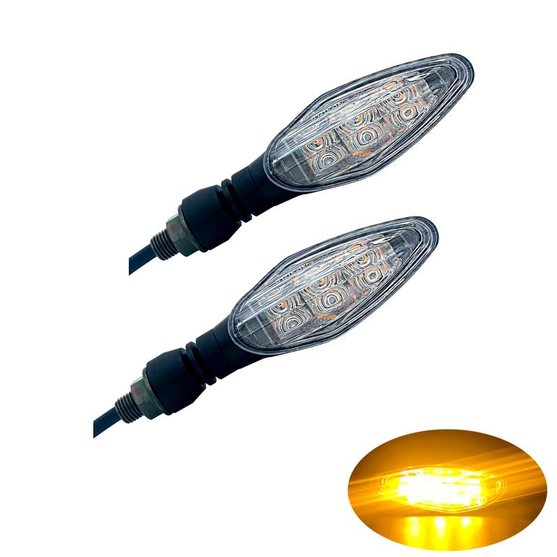 ターンシグナル Eマーク 車検対応 2個 セット バイク用 汎用 3LED 高輝度 ウインカー 12V (モデル1 / 2個, クリア)【Eマーク】品質はされています。明るさ、サイズ共に車検対応。一年間の品質。かっこいいデザインを持っていま...