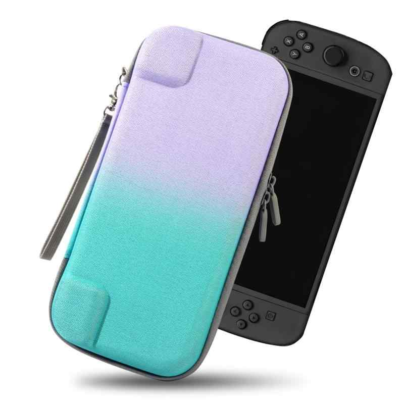 Switch 2 ケース スイッチ2 ケース グラデーションカラー キャリングケース 持ち運び便利/軽量/耐衝撃/可愛い ゲームカード10枚収納 ジョイコン 全面保護 (パープルグリーン)【対応機種】 御大切なSwitch2にカスタム設計し...