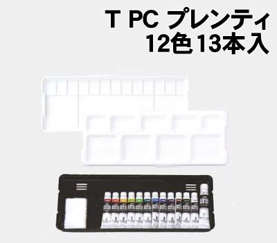 アーテック T PC プレンティ12色13本入混色C・名前シール付(108372) 学校教材 美術 画材 絵具 ターナーポスターカラープレンティ—セット 12色13本セット ■仕様 ■パレット2枚付、11ml絵具12色+20mlホワイト1本...