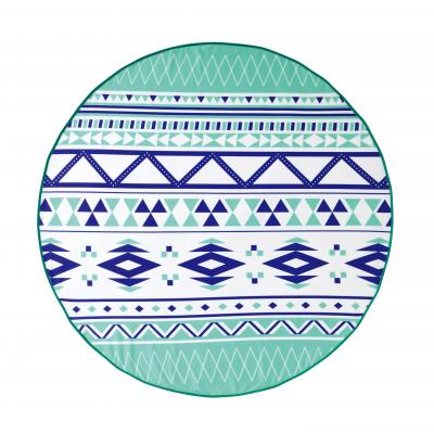 ネイティブ柄　サークルタオル（@369円税別 36枚単位 メーカー直送品） 【旧来ご提供単価399円】 フォトジェニックなサークルタオル さわやかなミントグリーン×ネイビーの配色で、 ビーチもインテリアもセンスアップ！ ■仕様 商品コード ...