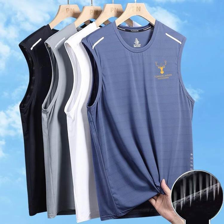 ノースリーブ接触冷感Tシャツ4枚組通気性がよいためオールシーズン大活躍のアイテム優れた吸汗速乾機能で汗を逃し、さらりと快適な着用感をキープ！ サイズ M L XL 2XL 3XL 4XL 5XL サイズについての説明 4枚組：ブルー1+ブラ...